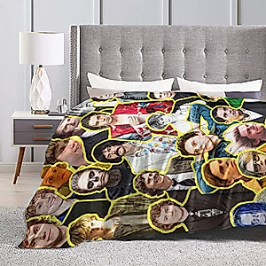 Blanket Evan Peters Soft and Comfortable Warm Fleece Blanket for Sofa, Office Bed car Camp Couch Cozy Plush Throw Blankets Beach Blankets