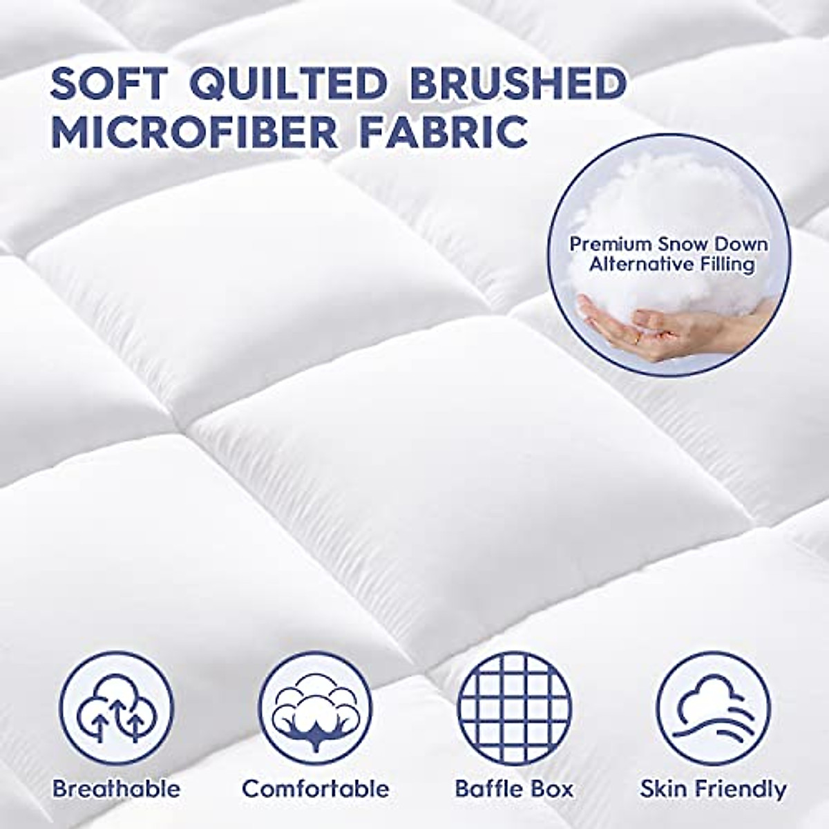 ABENE California King Green Cooling Dual Layer Mattress Topper for Hot Sleepers, Breathable Cool Fitted Sheet for Night Sweats Relief Plus Thick Mattress Pad Cover Soft Pillowtop with Deep Pocket