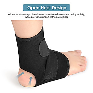 Ankle Brace, Breathable Neoprene Ankle Support Sleeve Adjustable Compression Ankle Brace Wrap Strap Ankle Protector for Sports Protect, Injury Recovery, Joint Pain, Achilles Tendon