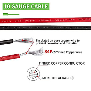 30amp Solar Charge Controller Kit, 12V/24V Solar Panel Charge Controller with LCD Display Dual USB and 10FT 10AWG Solar Extension Cable