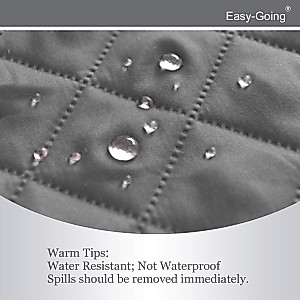 Easy-Going Reversible Couch Cover for 3 Cushion Couch Sofa Cover for Dogs Water Resistant Furniture Protector Cover with Foam Sticks Elastic Straps for Pet Cat (Sofa, Gray/Light Gray)