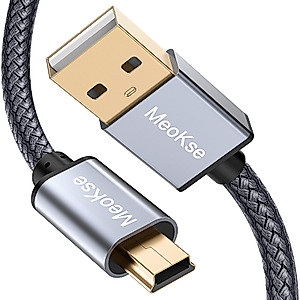 Meokse Mini USB Cable 20FT/6M Portable USB 2.0 Type A to Mini B High Speed Data Charging Cable Compatible with Hero HD, Cell Phones, MP3 Players, Dash Cams, Digital Cameras, Dash Cams