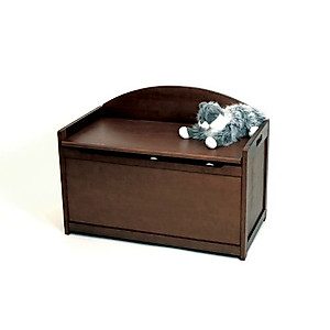 Lipper International Child's Toy Chest, 33.25" W x 17.75" D x 24.5" H, Walnut Finish