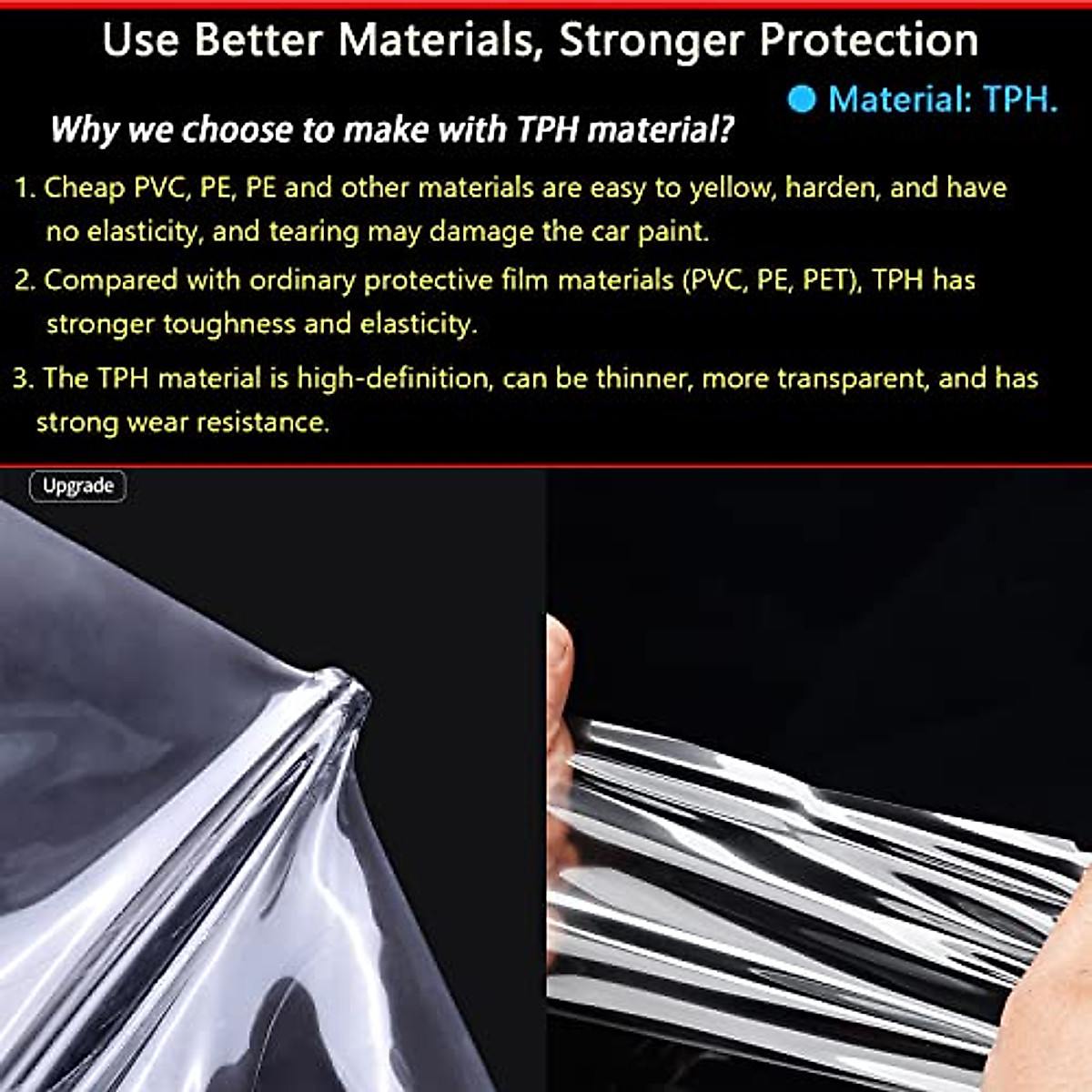 Voroly 10 PCS Car Door Handle Protector Universal Transparent Car Door Handles Cup Protector Car Door Scratch Protector Vinyl Films