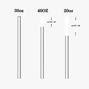 8 Pack Replacement Straws for IceFlow Stainless Steel Tumbler, Reusable Straws Plastic Straws with Cleaning Brush Compatible with Stanley IceFlow 30oz Tumbler Stanley Flip Straw Tumbler