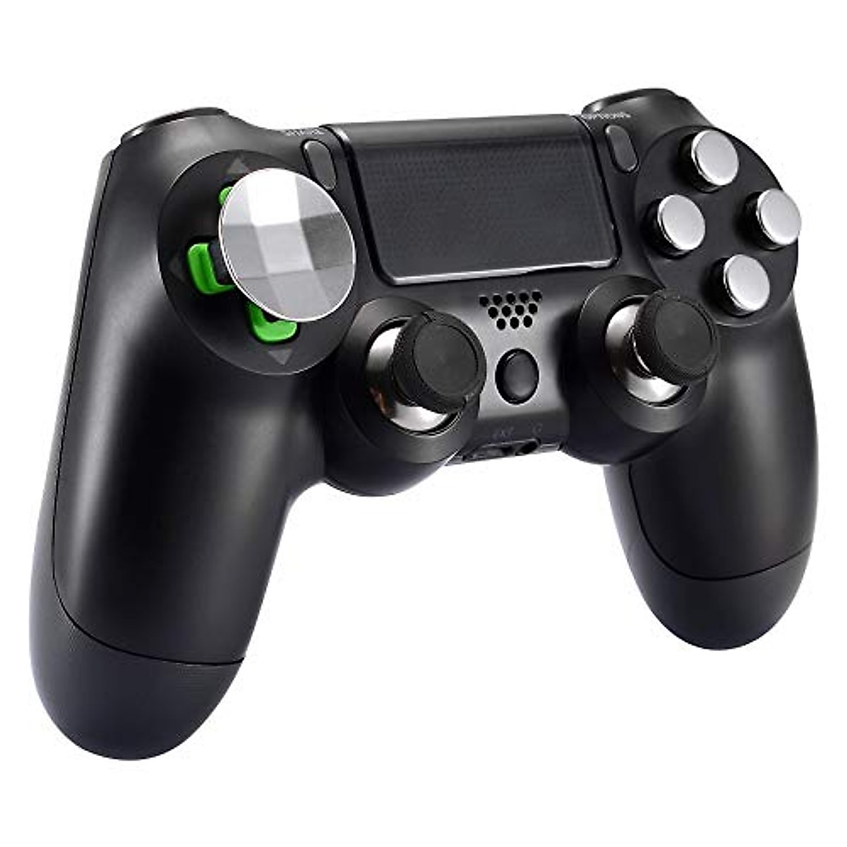 eXtremeRate Magnetic Metal Bullet Buttons Dpads for PS4 Controller, Aluminium Thumbstick Joystick Adustable Height, Replacement Parts for PS4 Slim Pro Controllers (31 in 1)