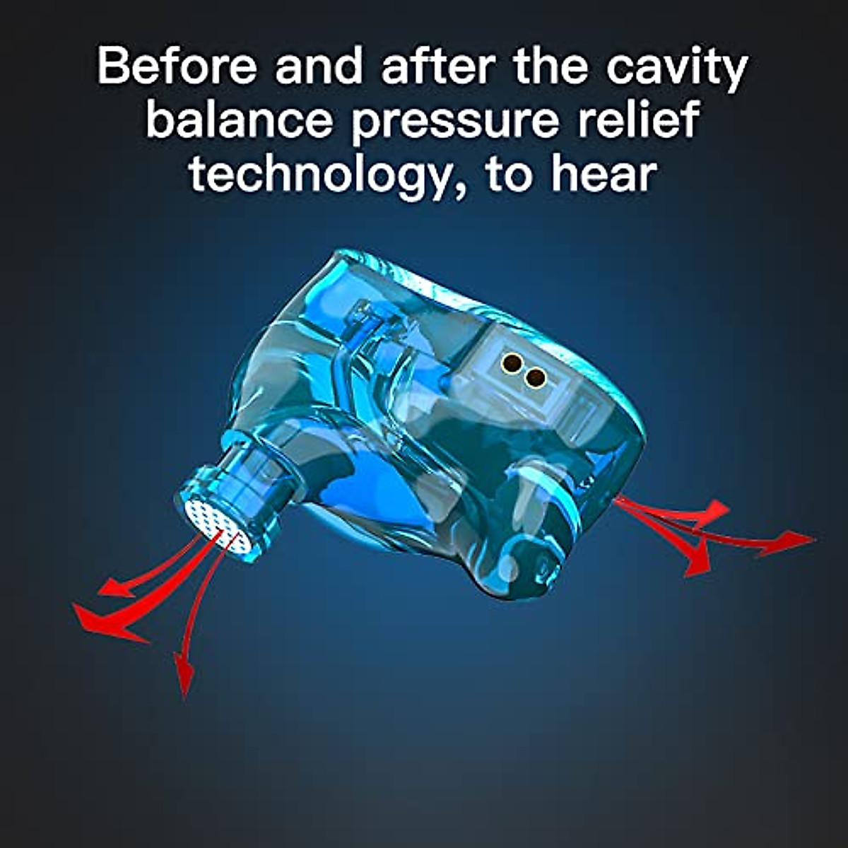 EPZ Q1 13mm Dynamic Drivers in Ear Headphones Wired Earphones Monitor HiFi Music Waterproof Headset with Detachable 0.78mm Cable Earbuds (No Micro, Blue)