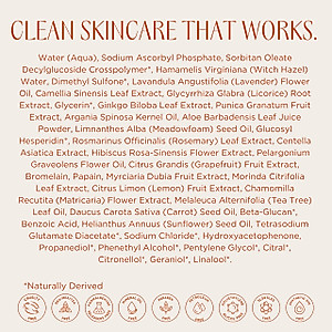 InstaNatural Vitamin C Face Toner, Brightens, Balances pH and Reduces Signs of Aging, Fine Lines and Wrinkles, with Witch Hazel, Lavender and Geranium Oils, 4 Fl Oz