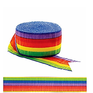 Amscan Rainbow Printed Crepe Party Streamer