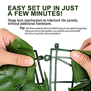 DearHouse Artificial Ivy Privacy Fence - 177.17x68.89inch Artificial Hedges Fence and Faux Ivy Vine Leaf Decoration for Outdoor Indoor Garden Decor
