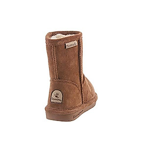 BEARPAW Baby Emma Zipper Mid Calf Boot, Hickory, 7 M US Toddler