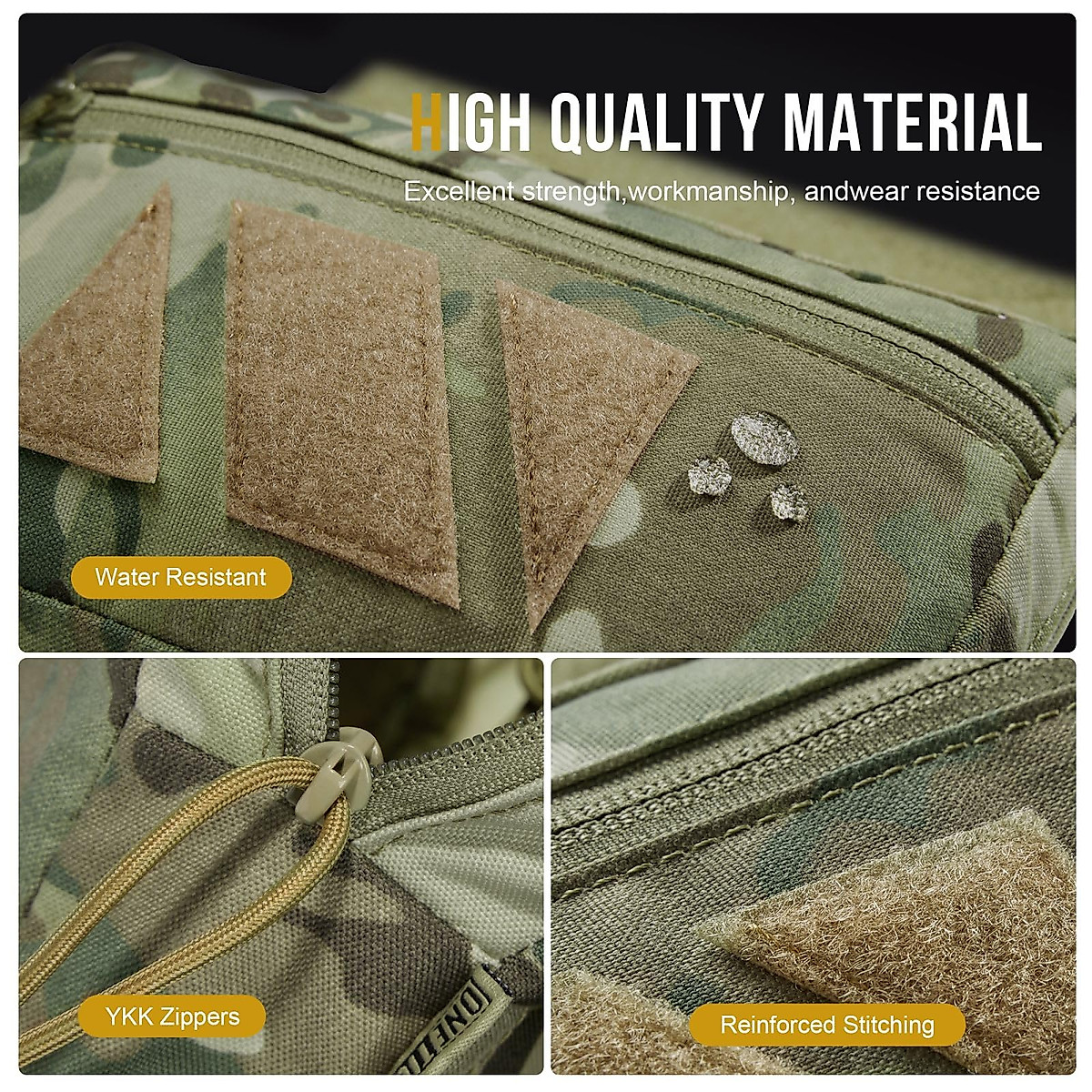 OneTigris Tactical Drop Pouch, Dangler Pouch PLUS1S Admin Pouch Tactical Tool Pouch with Hook and Loop Panel for Tactical Vest Chest Rig Plate Carrier Tactical Gear