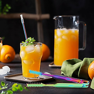 DSNN 48 Pieces Iridescent Flatware Set with Silverware Organizer, Nice Design Cutlery Service for 8, Stainless Steel Kitchen Utensil