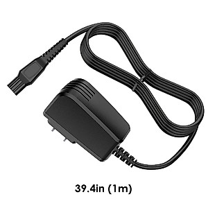 Charger Cord Fit for Philips Norelco HQ8505 Norelco 7000 5000 3000 Series mg5750 mg7790 Electric Shaver Adapter Power Supply Charging Cord (15v Charger)