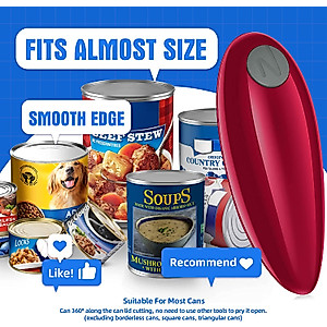 Electric Can Opener, Open Your Cans with A Simple Push of Button, Battery Operated Automatic Can Opener Smooth Edges, Hand Free Can Opener, Best Kitchen Gadget for Chefs, Arthritis and Seniors