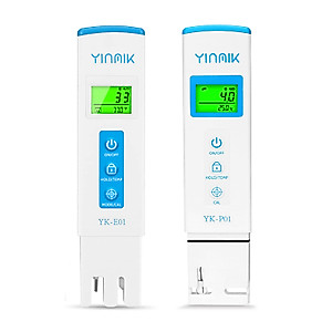 YINMIK Digital pH Meter TDS Meter pH Calibration Powder Combo