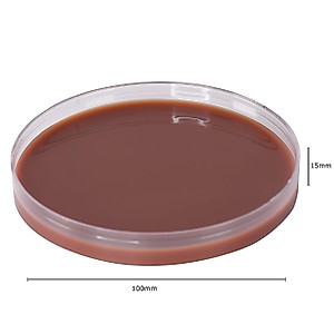 Chocolate Agar with Bacitracin, for Haemophilus Isolation, 15x100mm Plate, Order by the Package of 10, by Hardy Diagnostics
