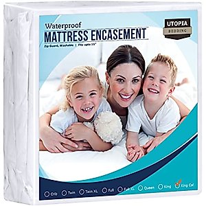 Utopia Bedding Zippered Mattress Encasement California King - 100% Waterproof and Bed Bug Proof Mattress Protector - Absorbent, Six-Sided Mattress Cover