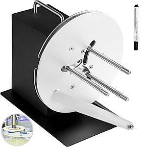 BestEquip Label Rewinder, 120mm Width Label Rewinder Machine, Bi-Directional Rewinding Machine 220mm Max, Diameter Synchronize with Printers for Industries