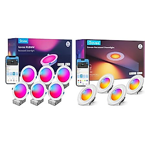 Govee Smart Recessed Lighting 6 Inch,1100 Lumen, 6 Pack Bundle Smart Retrofit Recessed Lighting 6 Inch 1000 Lumens, 4 Pack