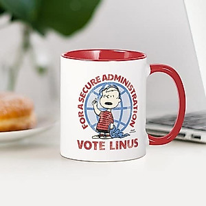 CafePress Vote Linus Mug Ceramic Coffee Mug, Tea Cup 11 oz