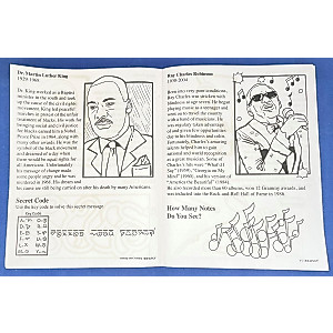 ZOCO - Black History Educational Coloring Books (25 Bulk Pack, Without Crayons) - African American History Month Handout - Games, Puzzles, Activities for Kids