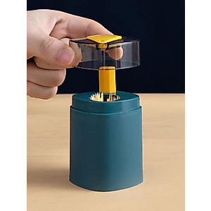 H&W 3PCS Toothpick Holder Dispenser, Toothpick Holder, Pop-Up Automatic Toothpick Dispenser for Kitchen Restaurant Thickening Toothpicks Without Toothpicks