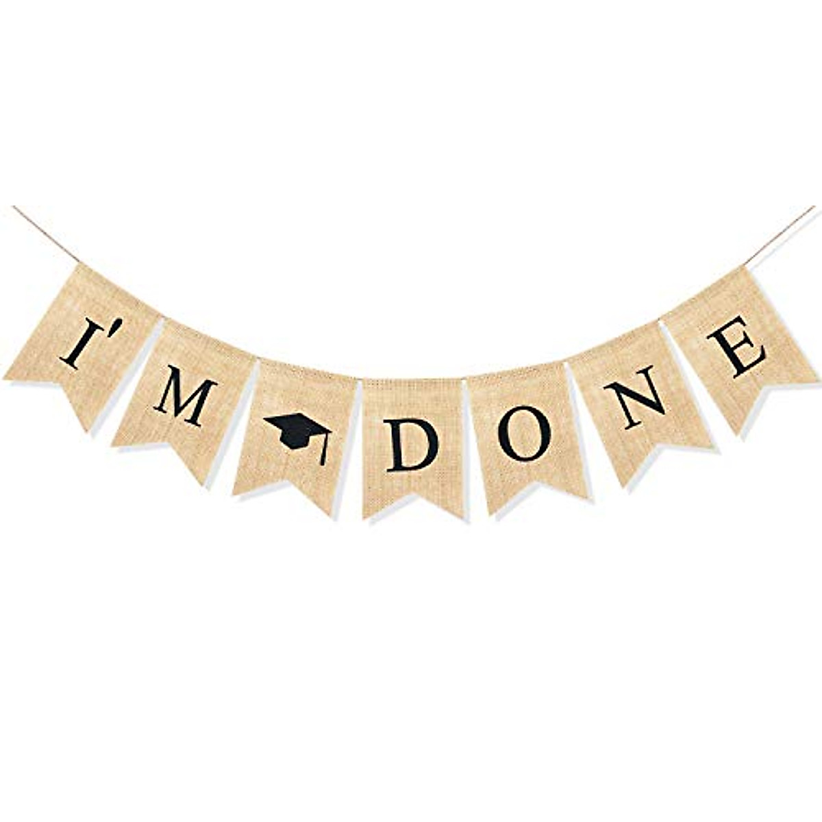 Uniwish I am Done Banner for Graduation Party Decorations 2022 Garland College High School Grad Party Supplies Congrats Grad Sign