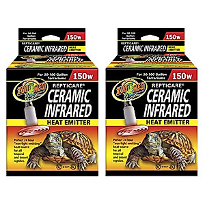 Zoo Med ReptiCare Ceramic Infrared Heat Emitter 150 Watts - Pack of 2
