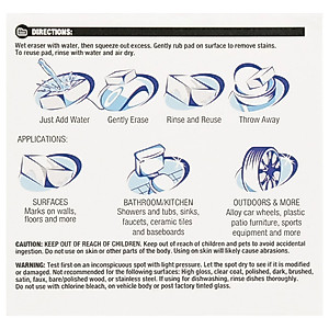 Sponge Magic Eraser Multi Surface Scrubber Foam Cleaning Pads - Bathtub, Baseboard, Bathroom, Wall Cleaner（3.9 X 2.36 X 0.78 in） 7 Pack