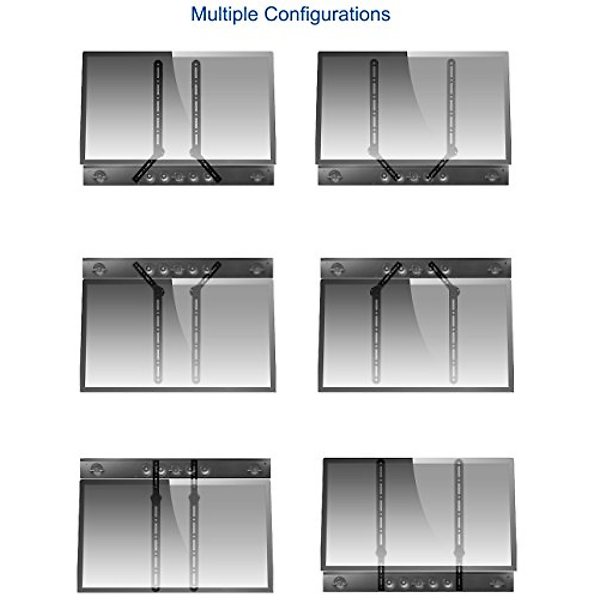 VIVO Universal Sound Bar Steel Bracket Speaker Mount Above or Below Wall Mounted TV, Fits Behind 23 to 65 inches Screens, 33 lbs. Capacity, Mount-SPSB2