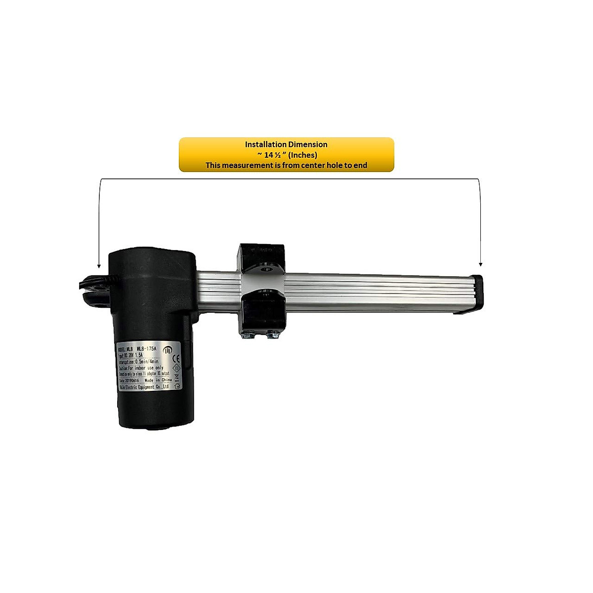 Mulin Power Recliner Motor Replacement with Cord Model ML8-175 ML8-175A Linear Actuator for Sofa Lift Chair Couch Massage Seat Bed Same as ML18-033 & ML18-026