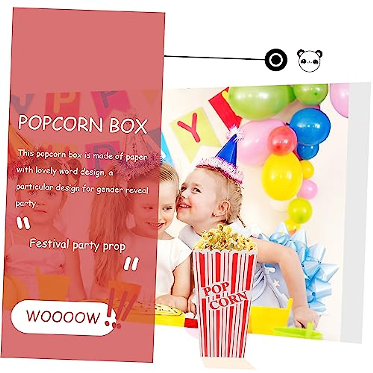 BESTOYARD 30 Pcs Popcorn Popcorn Bucket Party Popcorn Containers Striped Popcorn Boxes Disposable Popcorn Bags Disposable Cake Containers Candy Containers Disposable Containers Snack Bag