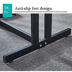 QQXX Freestanding Metal Clothing Rack,Heavy Duty Clothes Rack 6 Way Rack,Industrial Pipe Clothes Organizer,Modern Clothing Garment Rack Hanging Rod for Hanging Clothes and Clothing Store Display