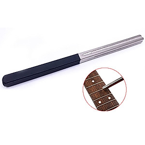 Jiayouy Diamond Guitar Fret Crowning Tool Fret File Dressing with Narrow/Medium/Wide 3 Edges Guitar Repairing & Luthier Tools - Black Handle