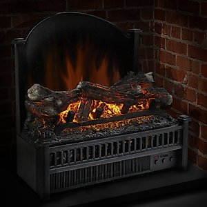Pleasant Hearth LK-24 Electric Log Insert with Removeable Fireback with Heater