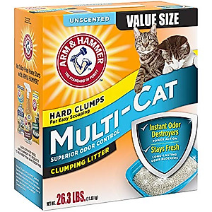 Arm & Hammer Multi-Cat Clumping Litter Unscented, 26.3lb