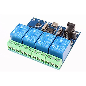 NOYITO 4-Channel Micro USB Relay Module USB Smart Control Switch USB Intelligent Control Switch