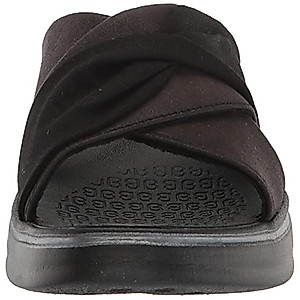 BZees womens Take Bow Slide Sandal, Black, 8 US