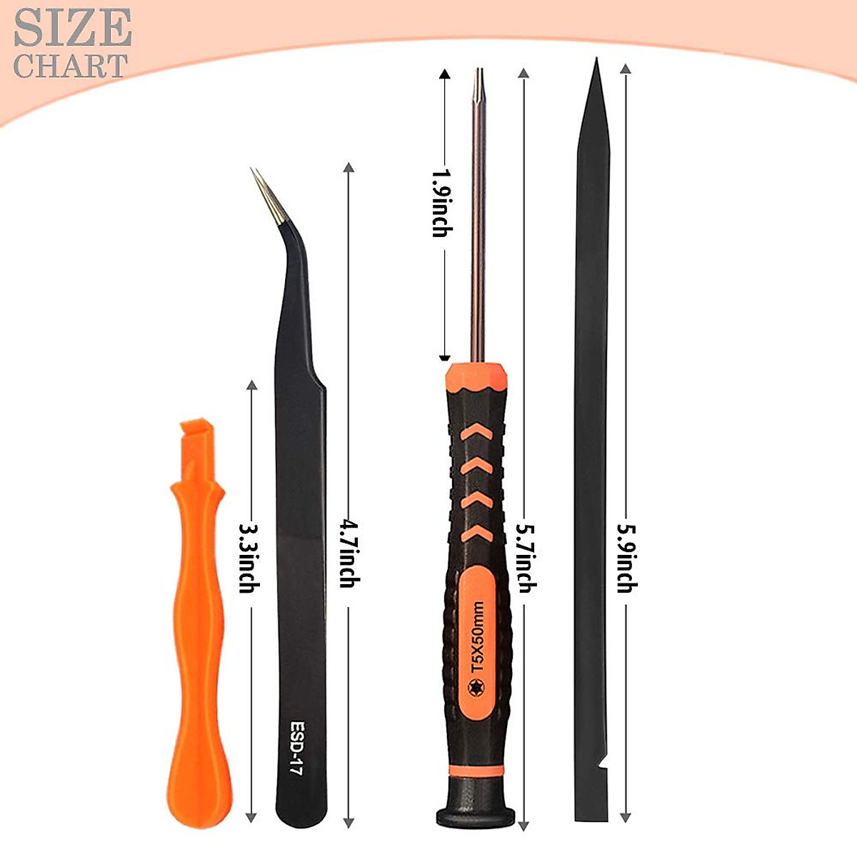 Repair Tool Kit for MacBook, TECKMAN Macbook Screwdriver Set with P5 Pentalobe Screwdriver,T5 Torx and Ph000 Phillips Screwdrivers for MacBook Air & Pro with Retina