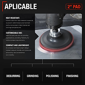 T1A 5 Pack of 2 inch Conditioning Disc Pad Holder Assembly, 1/4'' Shank, Speed-Lok TR Quick-Change Attachment, Compatible with 3M ROLOC Scotch-Brite Brand Discs, T1A-ROLOC-2IN