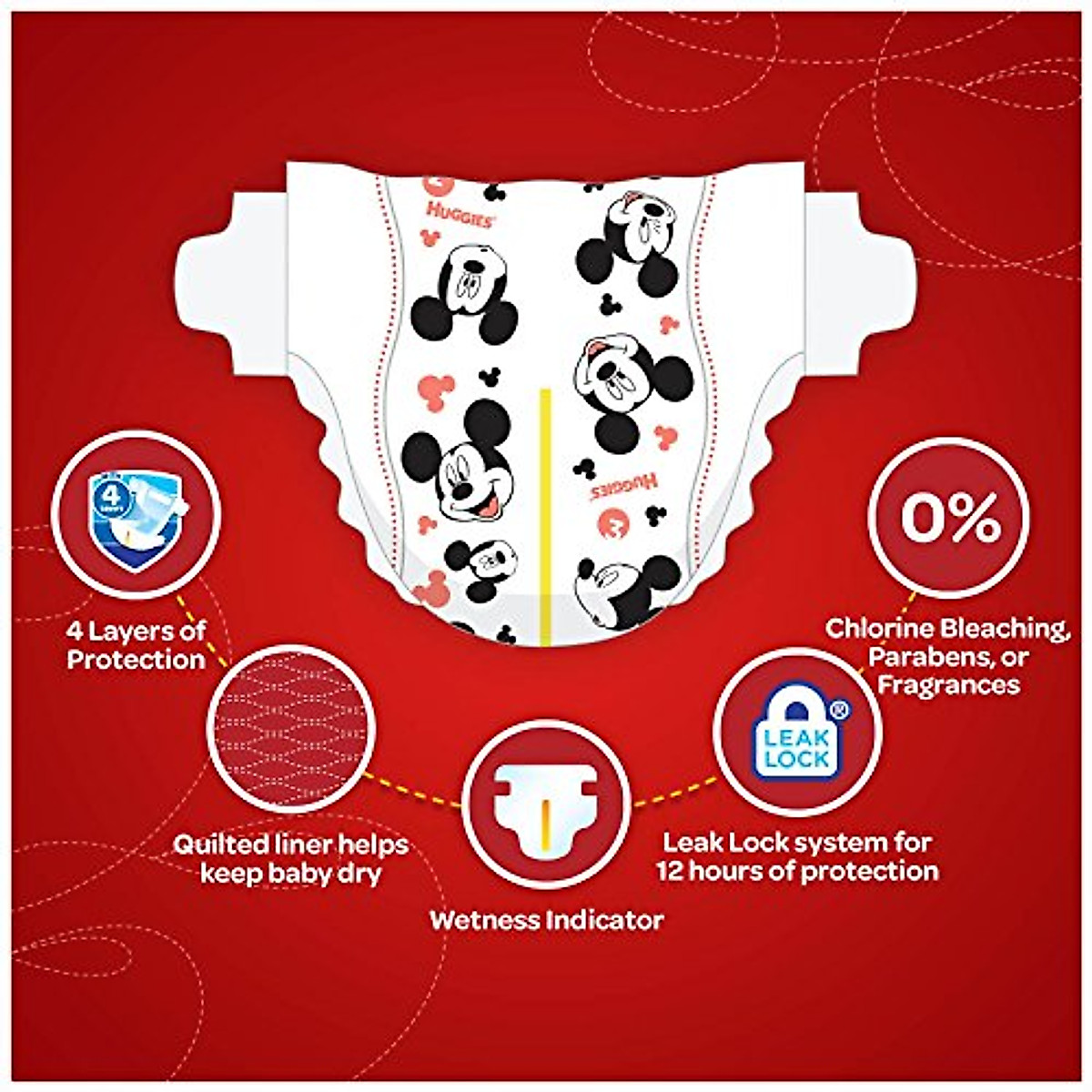 HUGGIES Snug & Dry Diapers, Size 4, 112 Count, GIGA JR PACK (Packaging May Vary)