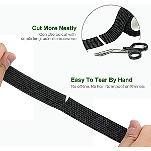 Self Adhesive Bandage Rolls BISIBITA2 Grip Cover Sensi Wrap Tape for Tattoo,Sports,Wrist,Ankle,Pets 5-Yards 24pcs (1 inch, Black)