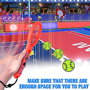 INFURIDER Tennis Racket Controller Holder for Nintendo Switch Game (2 pack,Red & Blue),Hand Grip Compatible for Sport Game, Game Controller Joy-Con Accessories for Nintendo Switch Mario Tennis Ace