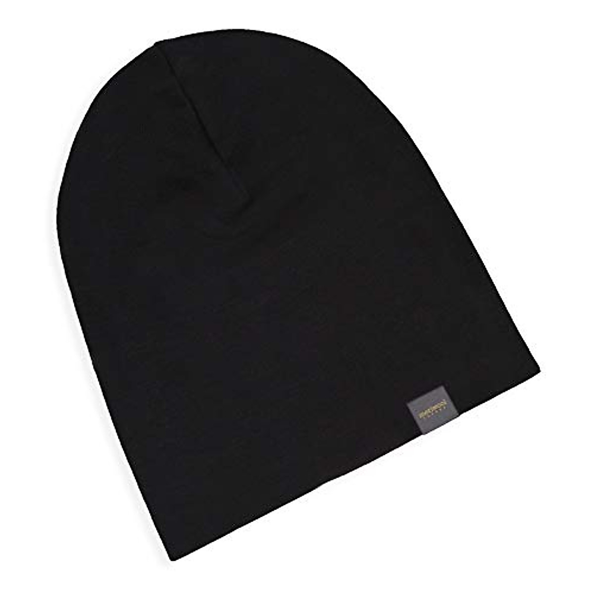 MERIWOOL Unisex Merino Wool Cuff Beanie Winter Hat for Men and Women Black
