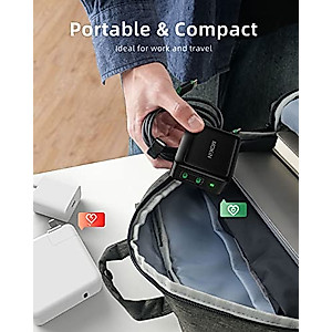 100W Fast Charger, MOKiN GaN+ Dual Port MacBook Pro Charger with Foldable Plug for iPad Pro, iPhone 15/14, Samsung Galaxy, XPS 13, Latitude, Inspiron 14/16, Envy, Chromebook, Spectre, EliteBook.