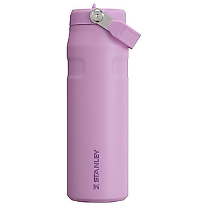 Stanley IceFlow Flip Straw 2.0 Water Bottle 24 OZ | Built-In Straw with Larger Opening | Lightweight & Leak-Resistant | Insulated Stainless Steel | BPA-Free | Lilac