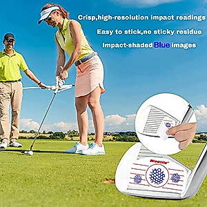 Golf Driver Impact Tape Labels 180Pcs Golf Impact Stickers Golf Clubs Labels for Swing Training Irons and Woods Iron Ball Hitting Recorder Standard Irons Woods Sticker,Training Aids for Swing Practice