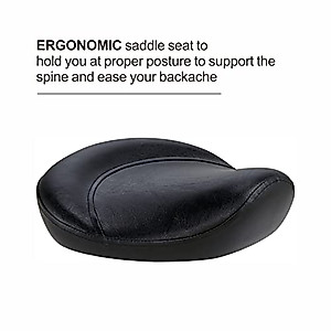 Kastele KASTELE Ergonomic Saddle Stool Swivel Rolling Saddle Chair Hydraulic Adjustable Stool with with Backrest