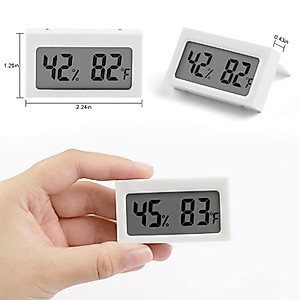 Monitor Digital Indoor Hygrometer with LCD Display Temperature Gauge Humidity Meter for Home or Greenhouse (Black+White, 4 Pack)